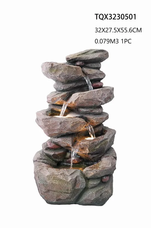 Ornamental Cascade Solar Water Feature Garden Water Fountain for ...