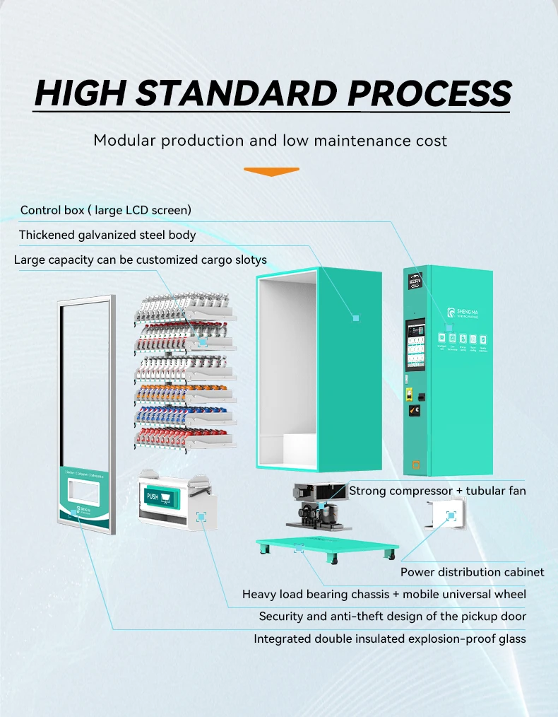 High Tech Drinks Vending Machine Sushi Vending Machine Small Business ...