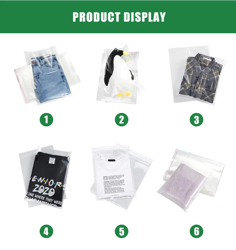 High Quality Multi Sizes Clear Resealable BOPP/Poly Bags Transparent ...