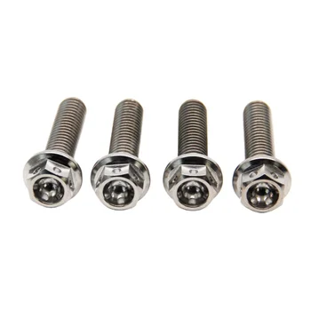 M6 M8 M10 M12 Gr5 Motorcycle Bolts Titanium Hex Flange Bolts With ...