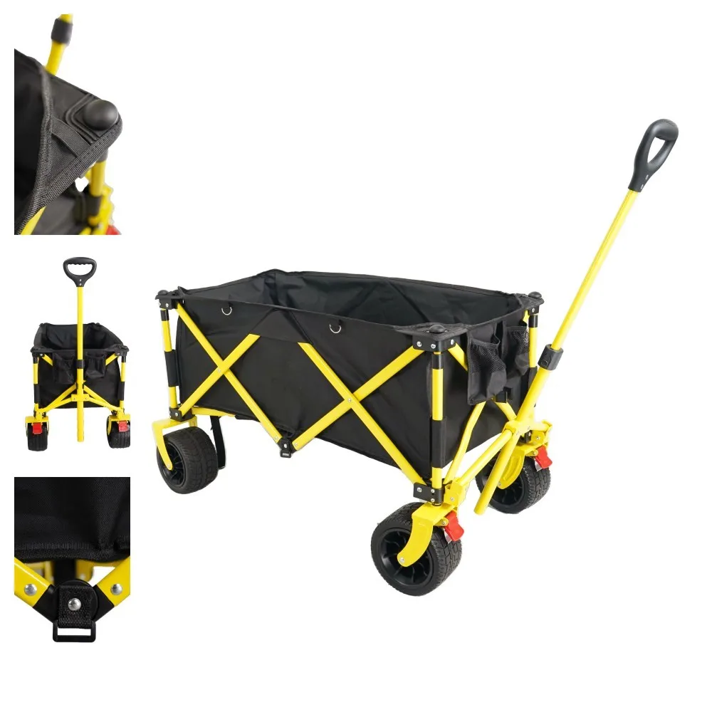 Collapsible Outdoor Camping Carrying Goods Utility Wagon Cart Foldable ...
