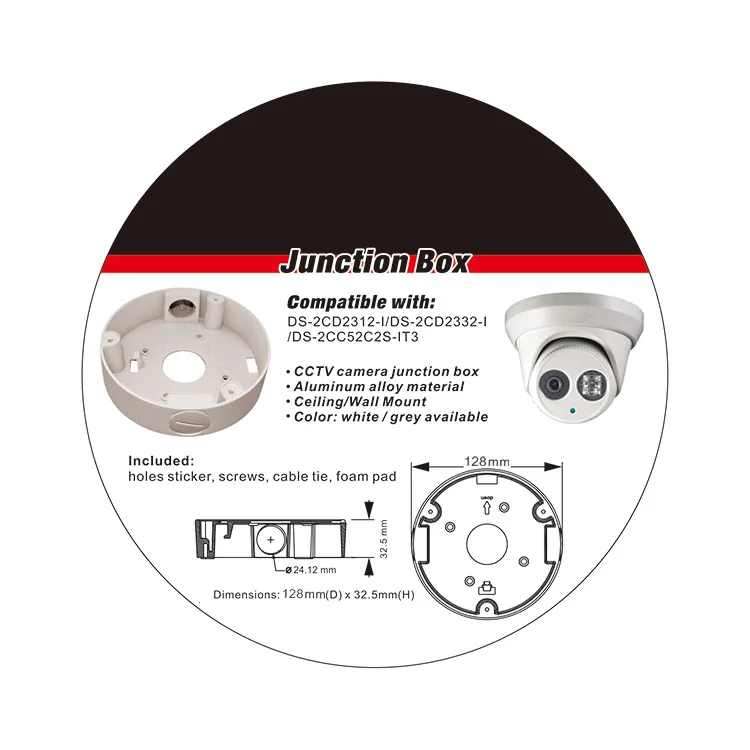 VEEMCO Bullet Security Camera Junction Box - Waterproof & Durable