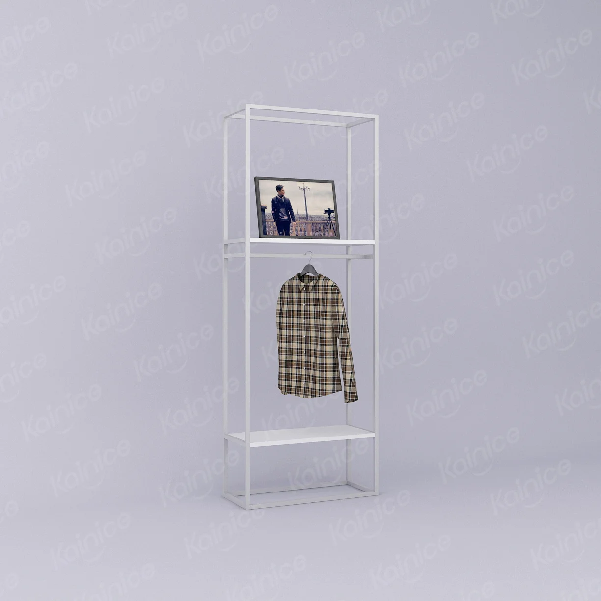 Kainice Man Garment Display Cabinet Shelves Clothes Store Interior ...