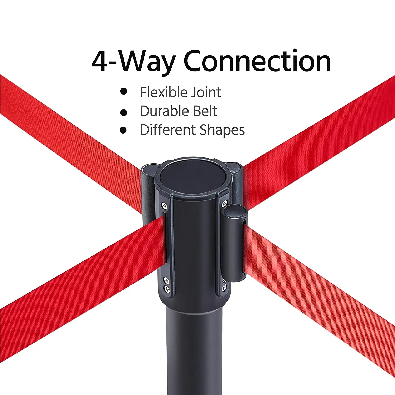 Stainless Steel Concrete Base Retractable Queue Stanchion Barrier ...