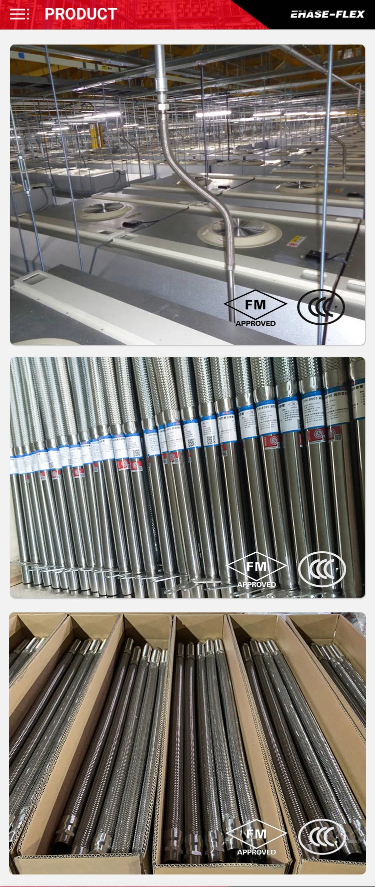 Flexible Sprinkler Dropper - Stainless Steel for Cleanrooms