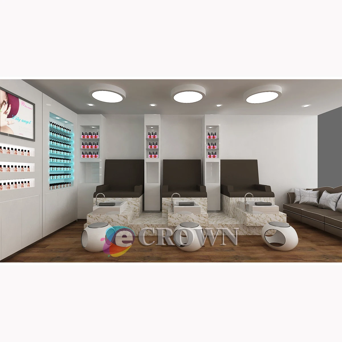 Kiosk Design Booth Counter Manicure Cabinet Display Manicure Cabinet ...