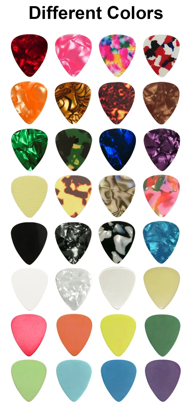 Custom Design Guitar Picks - Durable Celluloid Options