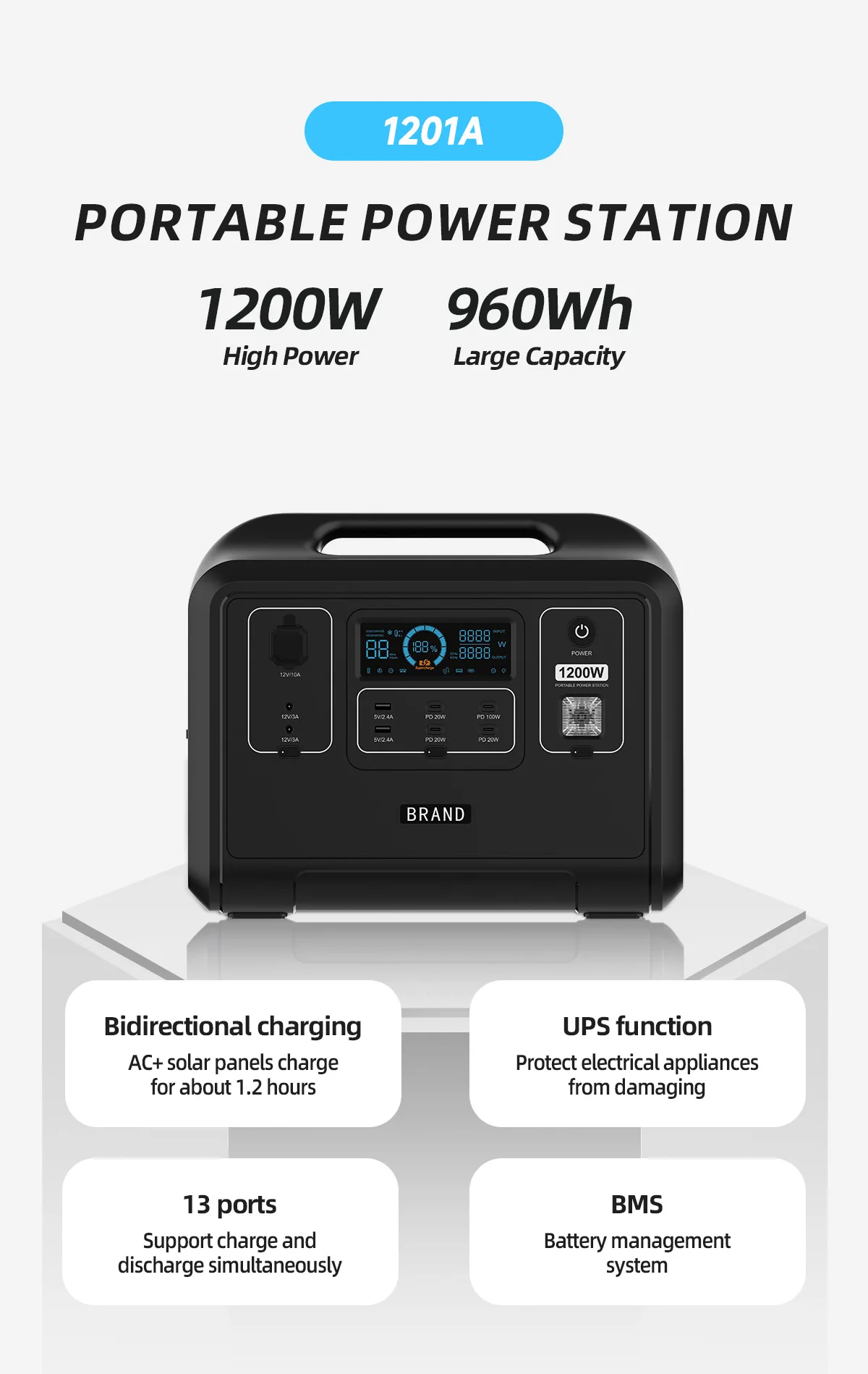 EVE Lifepo4 Battery - 48V 960wh Portable Power Station