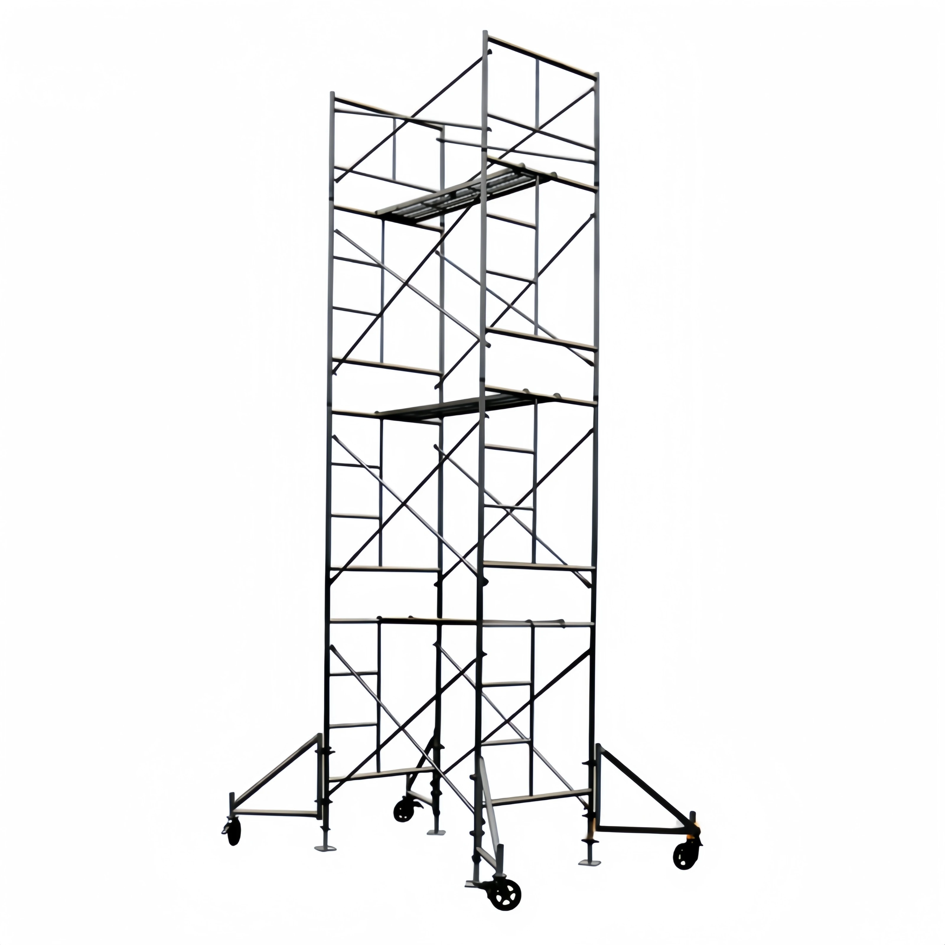 Construction Scaffolding Steel h Frame Scaffoldings with Caster Wheels ...