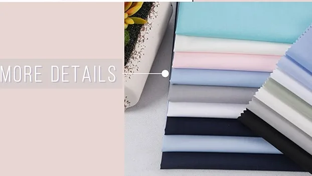 Customized Plain Woven Textiles Tc Poplin Materials Polyester Cotton ...