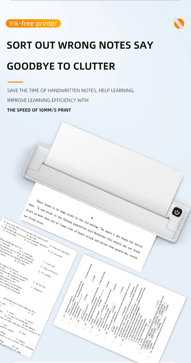 Portable A4 Printer Wireless Mobile Thermal Printer Thermo Stencil ...