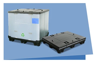 1000 Liter Capacity Plastic Pallet Box With Anti Slip Base, Wide Door ...