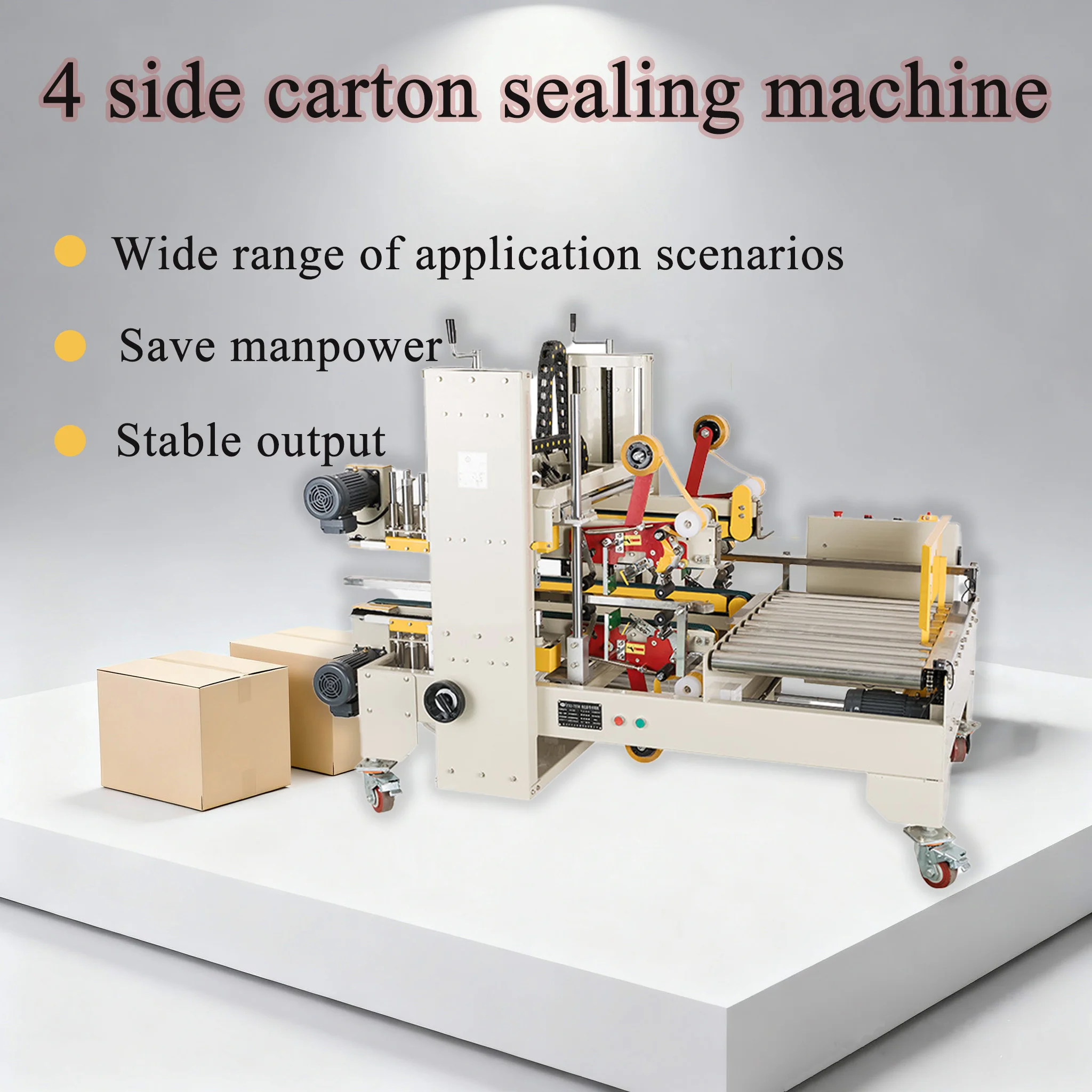 4 Side Carton Sealing Machine for Hair Care Product Boxes with Anti ...
