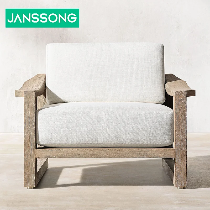 Deluxe Modern Teak Garden Furniture Set Waterproof Outdoor Terrace Sofa for Hotel Living Room ...