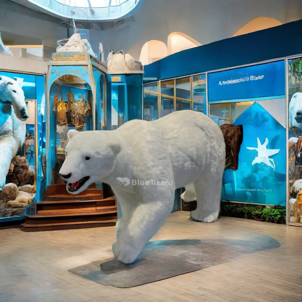 Theme Park Attractions and Displays Animatronic Polar Bear Model ...
