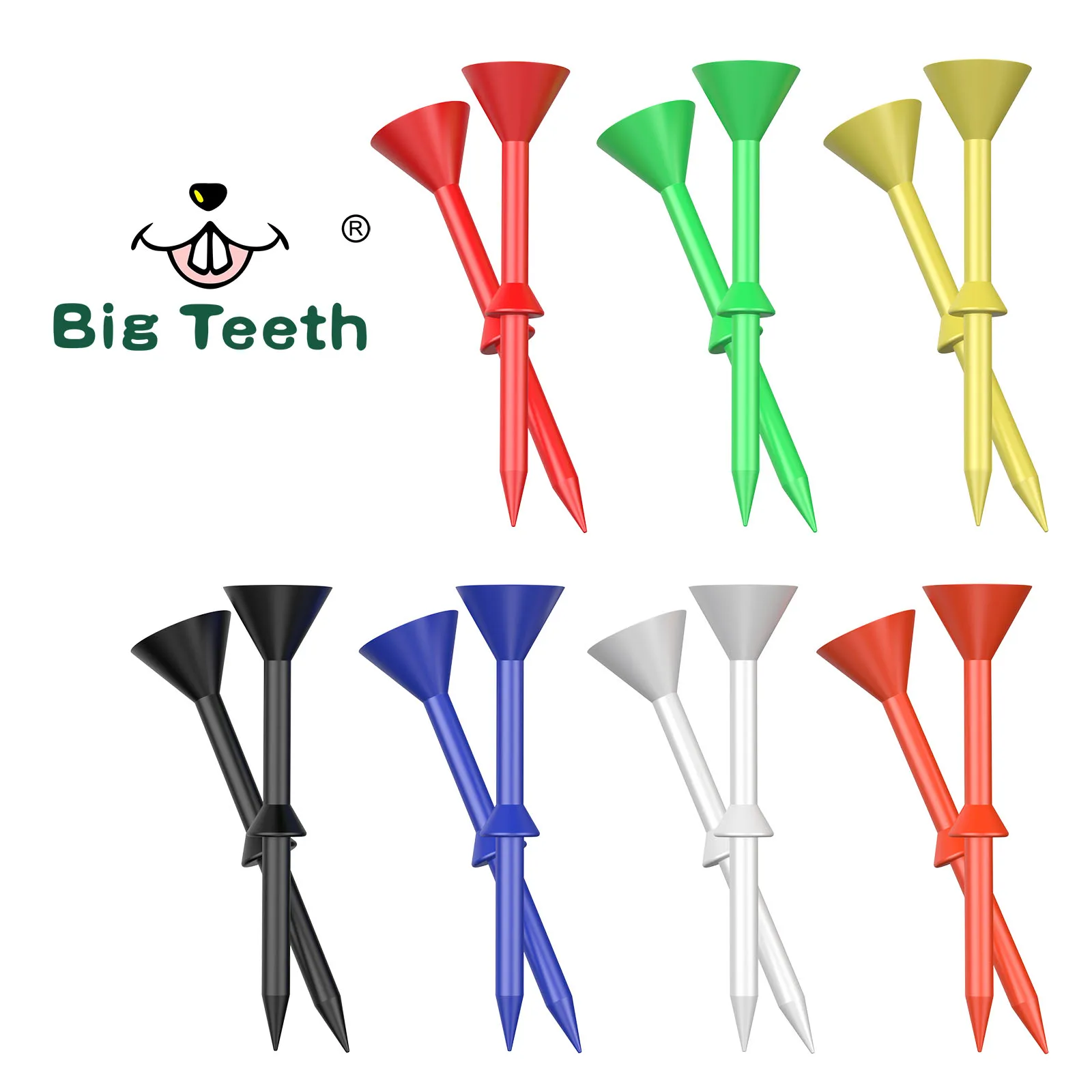 Factory Price Colorful Lines Four Prong Tees 83/70/45mm Custom Package ...