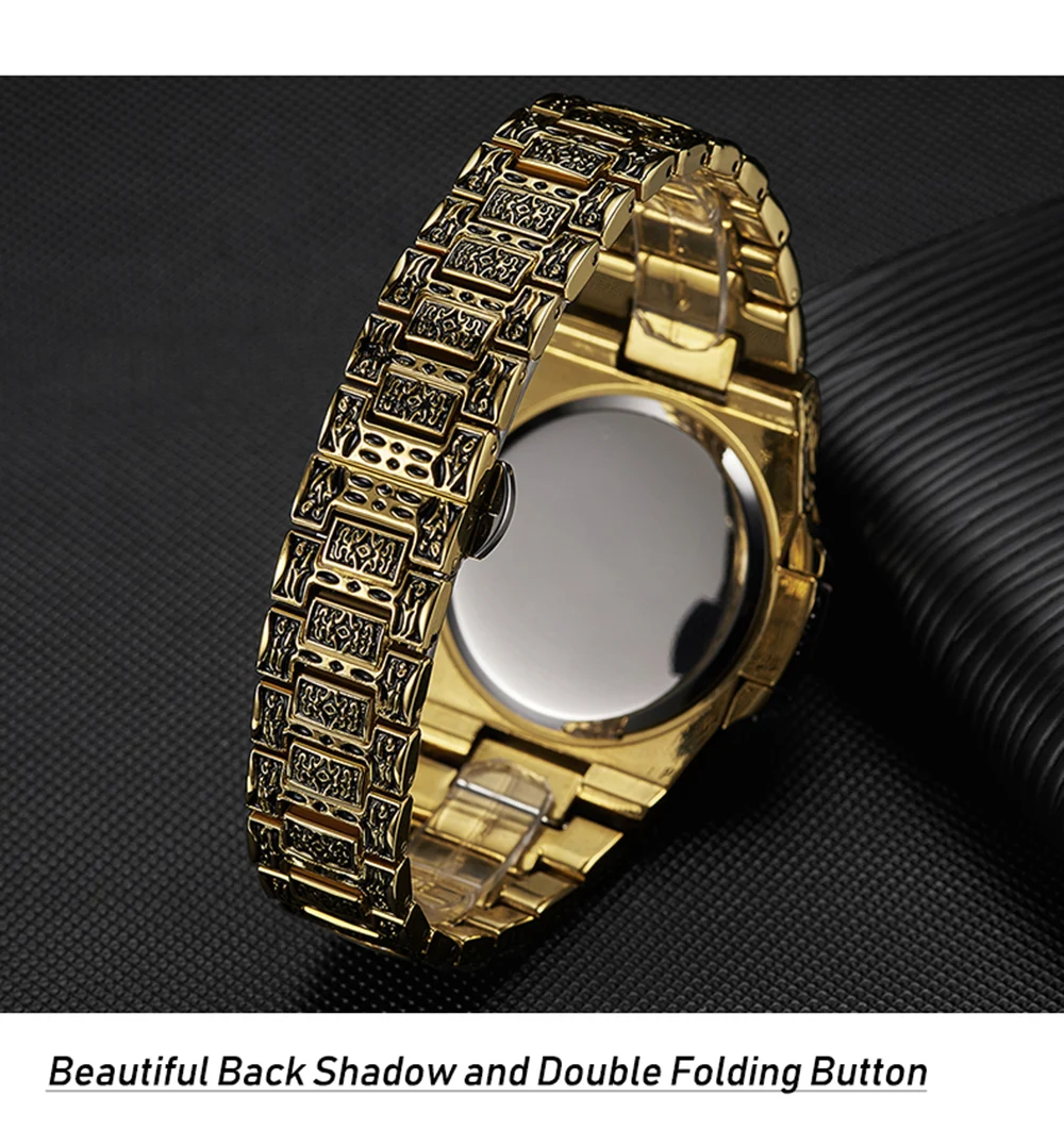 ONOLA 3808 Hot Sales Quartz Watch with Gold Strap