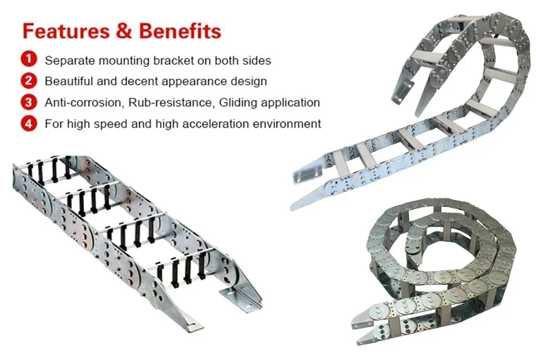Heavy Duty Industrial Steel Cable Drag Chain Cnc Cable Carrier Chain ...