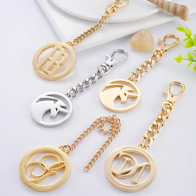 Round Shape With Brand Lion Logo Gold Metal Bag Tags,Handbag Hardware ...