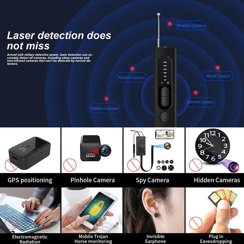 X13 Rf Signal Hidden Camera Detector Anti Spy Tool