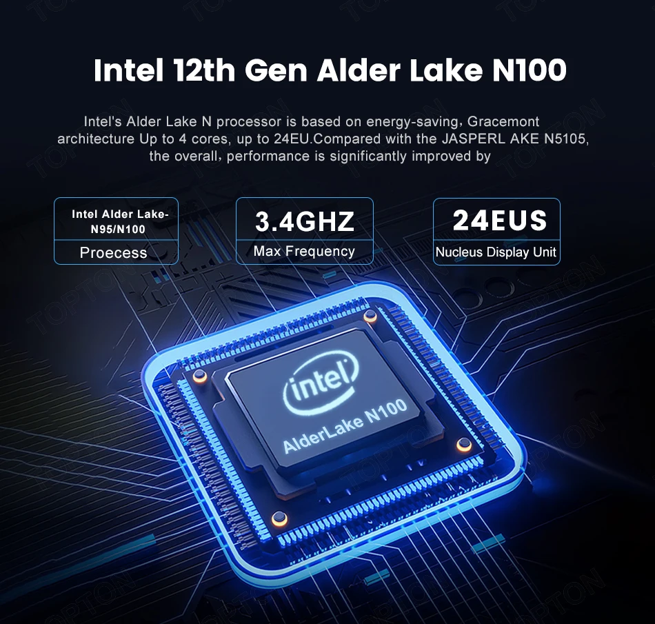 12th Gen Fanless Mini Pc Alder Lake N100 N95 Quad Core Dual Lan 2*com Nvme Win-dows 11 3x4k Uhd ...