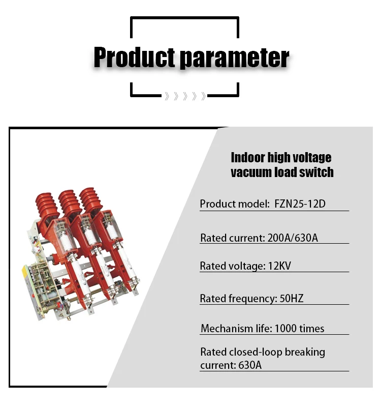 Fzn25 High-voltage Load Switch Fzrn25-12d/t200-31.5 Switchgear Vacuum Load Switch 10kv - Buy ...