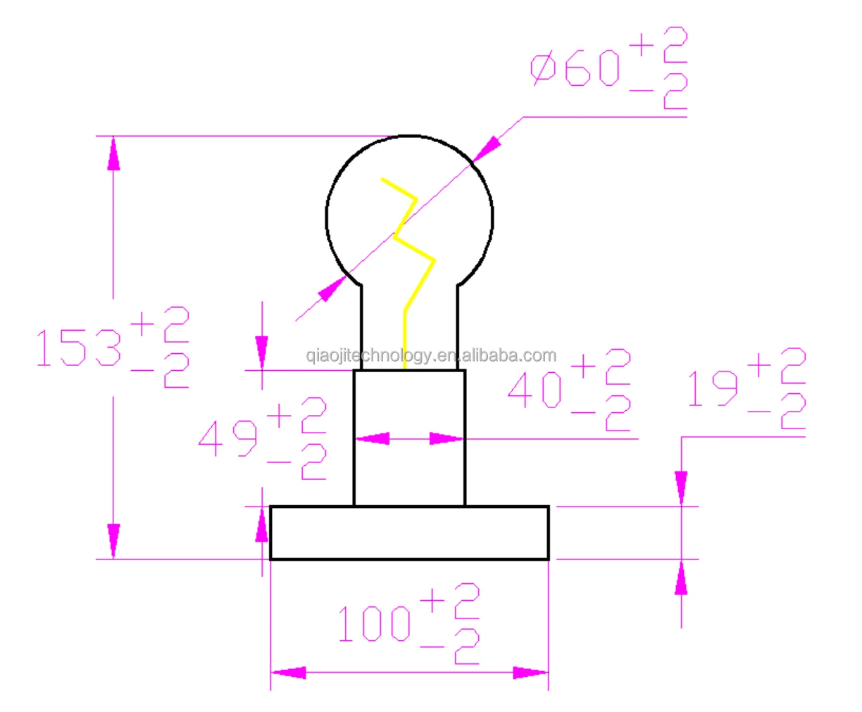 DMX512 Controlled E27 LED Edison Bulb Light - 6000h Lifespan, OEM