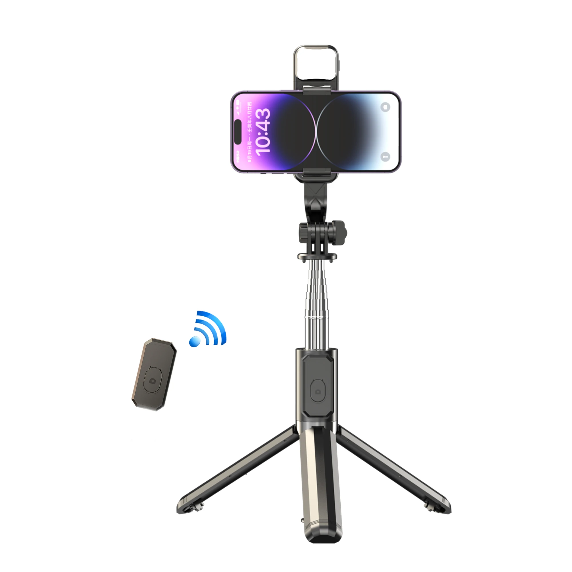 1 Meter Mini Mobile Phone Camera Stand with Light Pole Remote Control ...