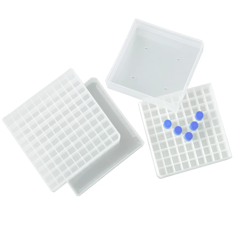 Laboratory 81 Wells 100 Holes Plastic Freezing Cryo Tube Box Cryovial ...