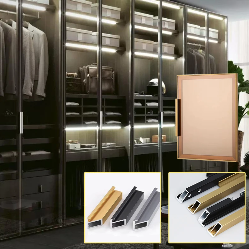 Glass Door Frame Profile Aluminum Extrusion Profile for Wardrobe Door ...