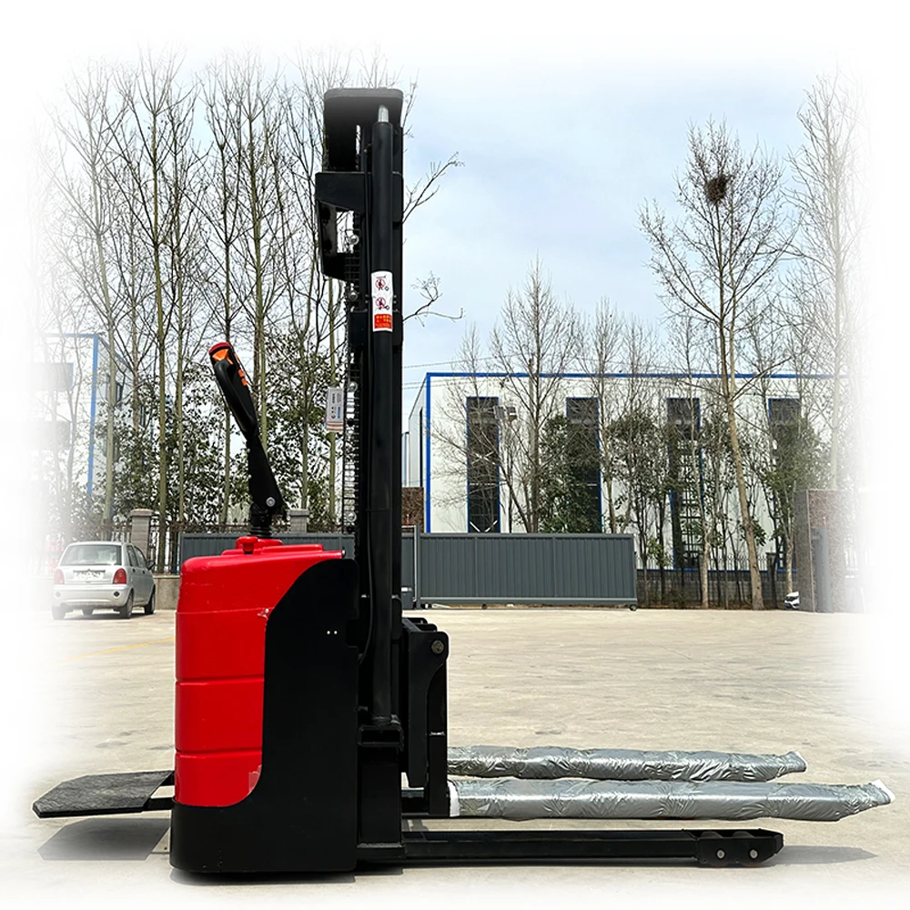 Self Loading Reach Stacker Electric Pallet Stacker Forklift 1.5 2 Ton ...