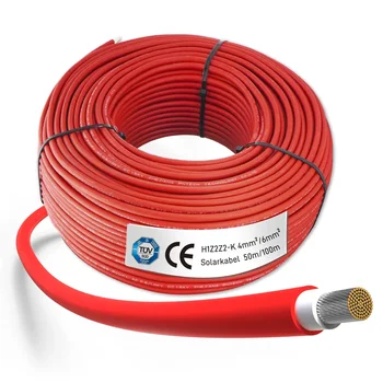 Dc Cable 4mm2 H1z2z2-k 100m Copper Dc Photovoltaic Pv Wire Power Line ...