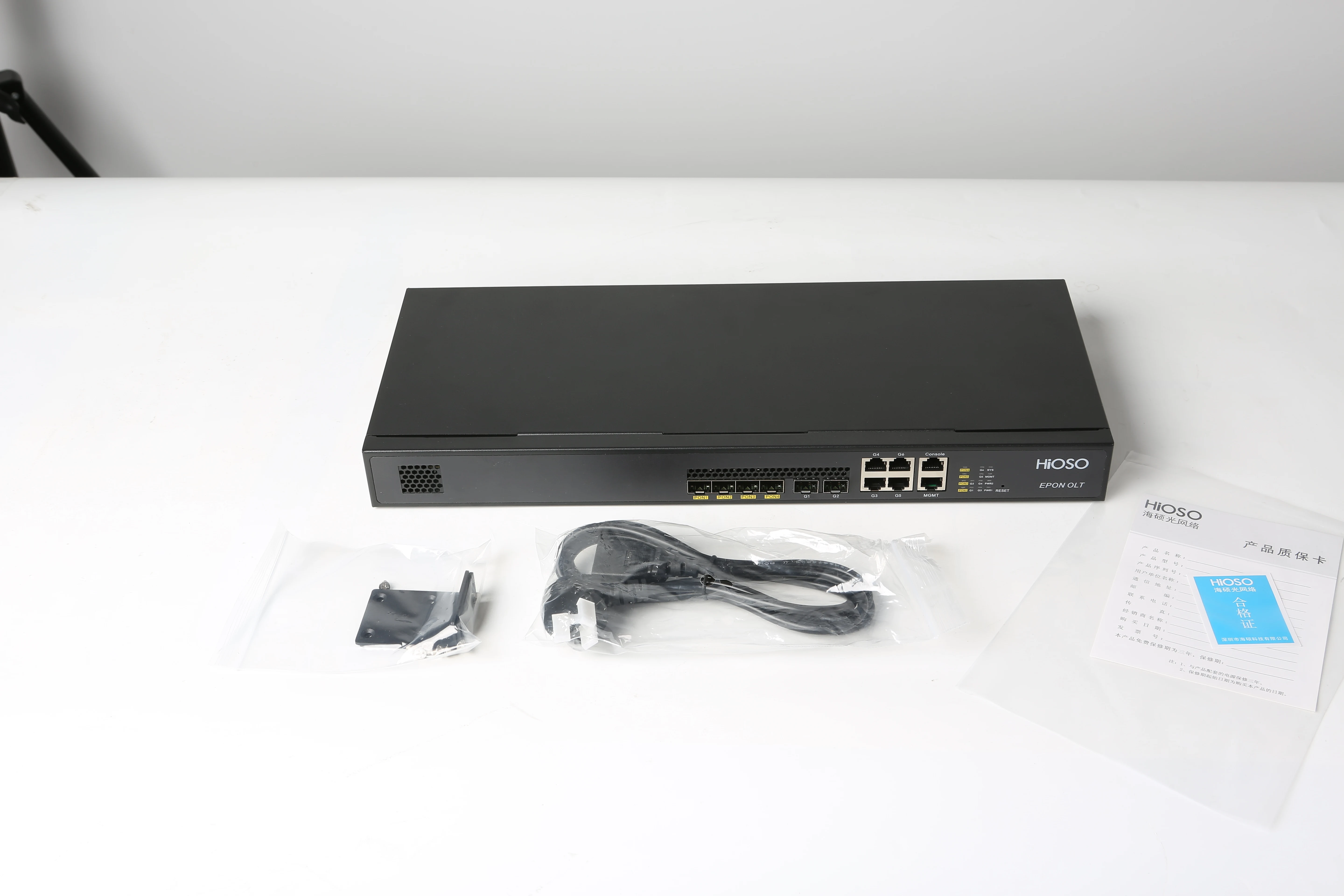 HiOSO HA7304V Without PON Modules 4PON EPON OLT 1U Rack Type EPON OLT 2 ...