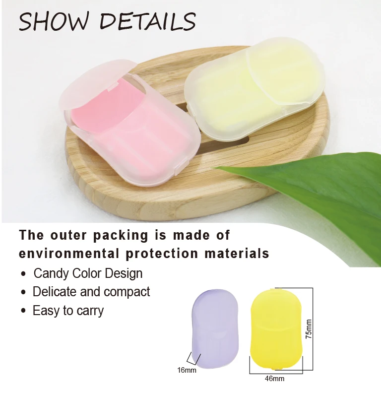 Travel Portable Washing Hand Mini Disposable Paper Soap Sheets