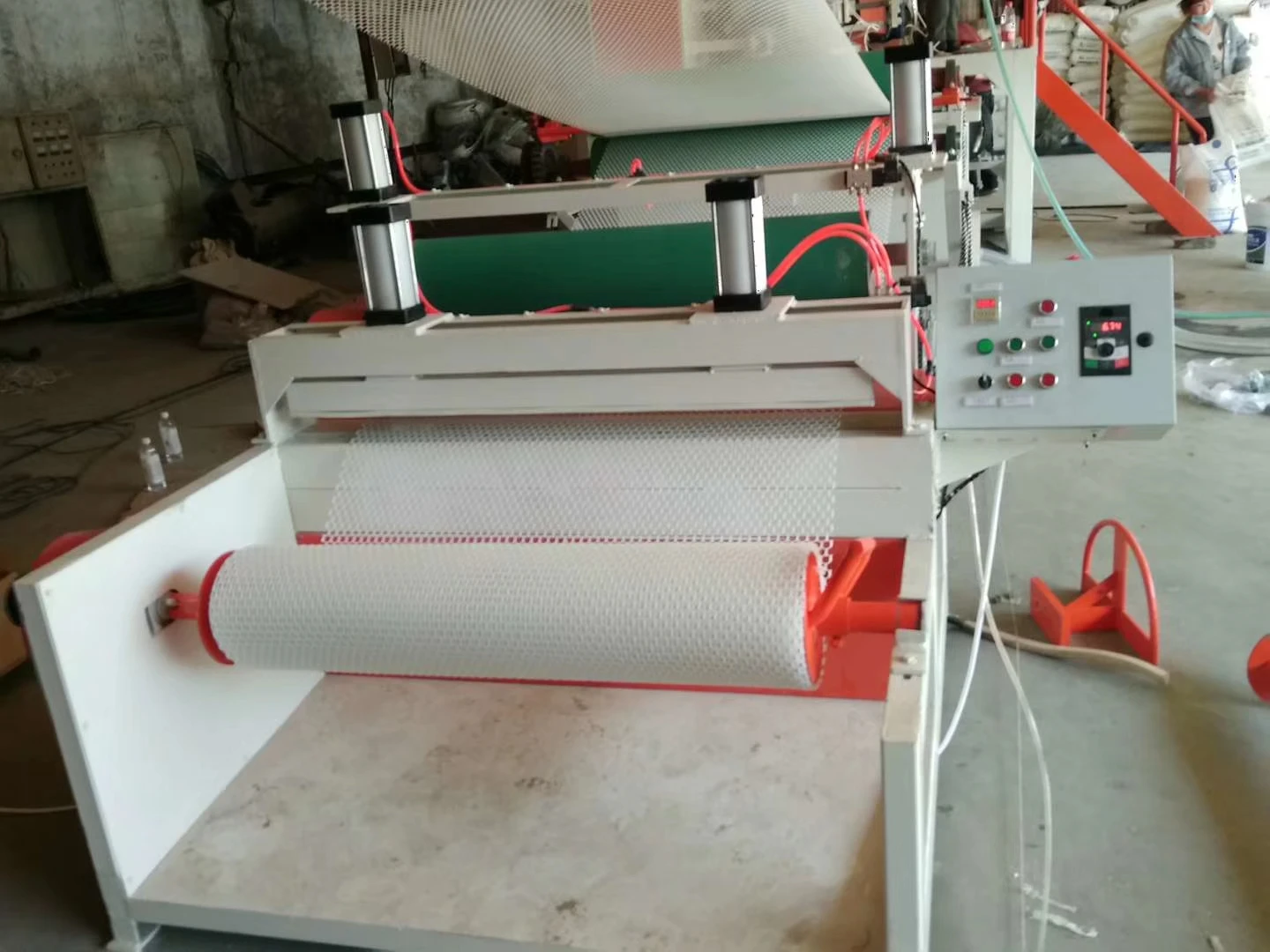 Plastic Pe Geonet Warning Mesh Grid Fence Net Extrusion Making Machine ...