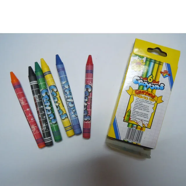 6 Colors Crayon Drawing Pen Multi Color Non-toxic Custom Crayon School ...