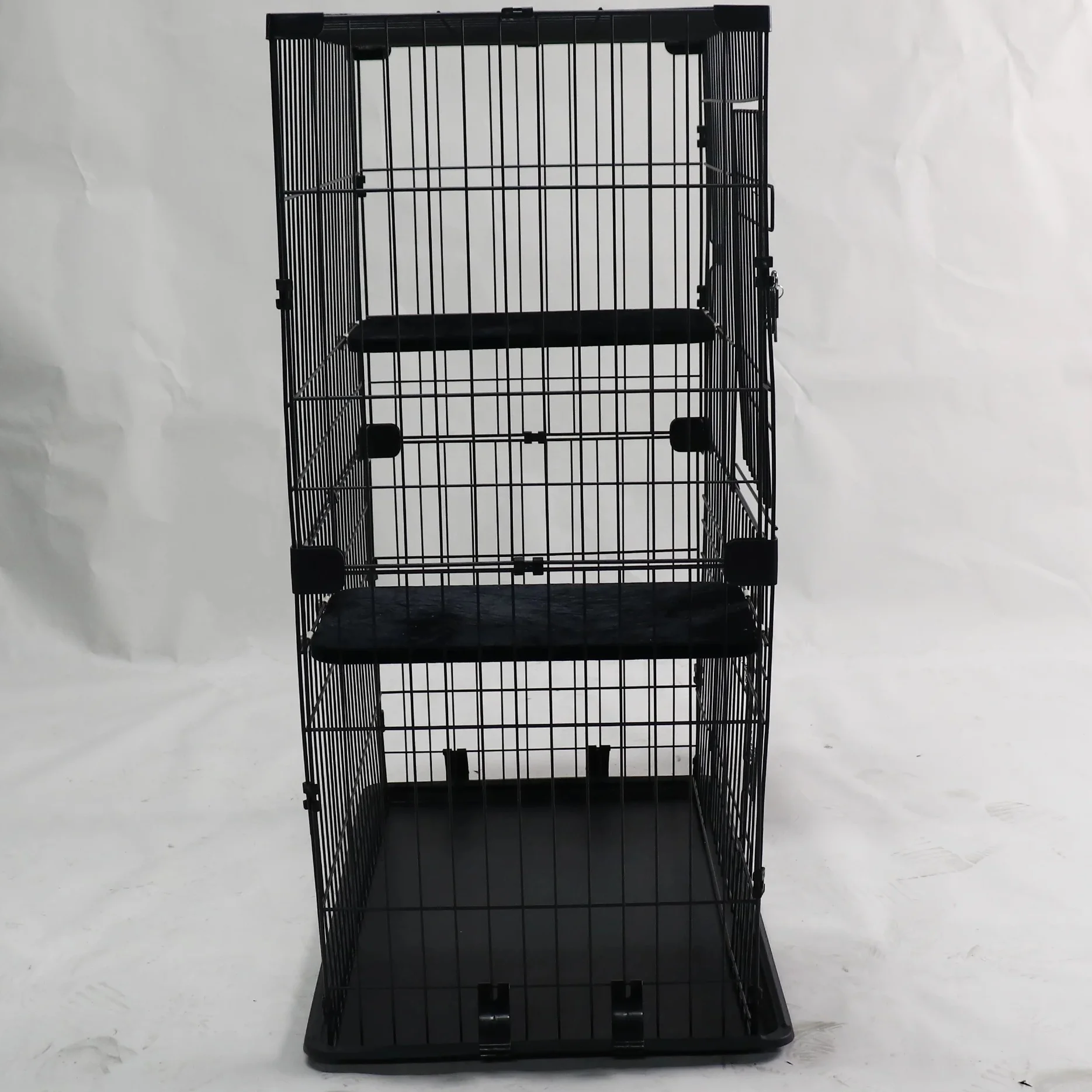Simple Black Cat Cage Villa Luxury Cat Cage Indoor Large Size Multi ...