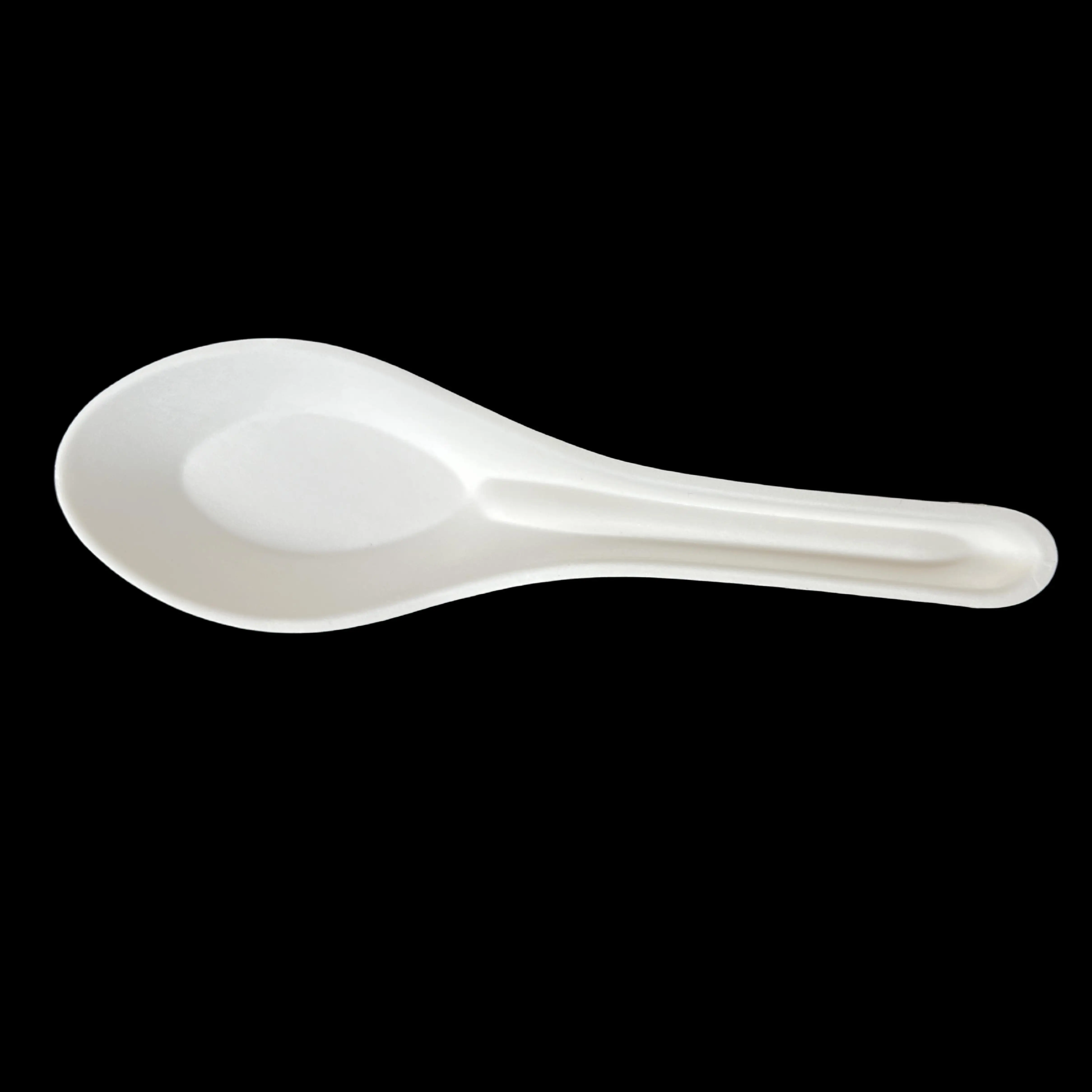 Takeaway Chinese Food Utensil Sugarcane Bagasse Chinese Soup Spoon ...