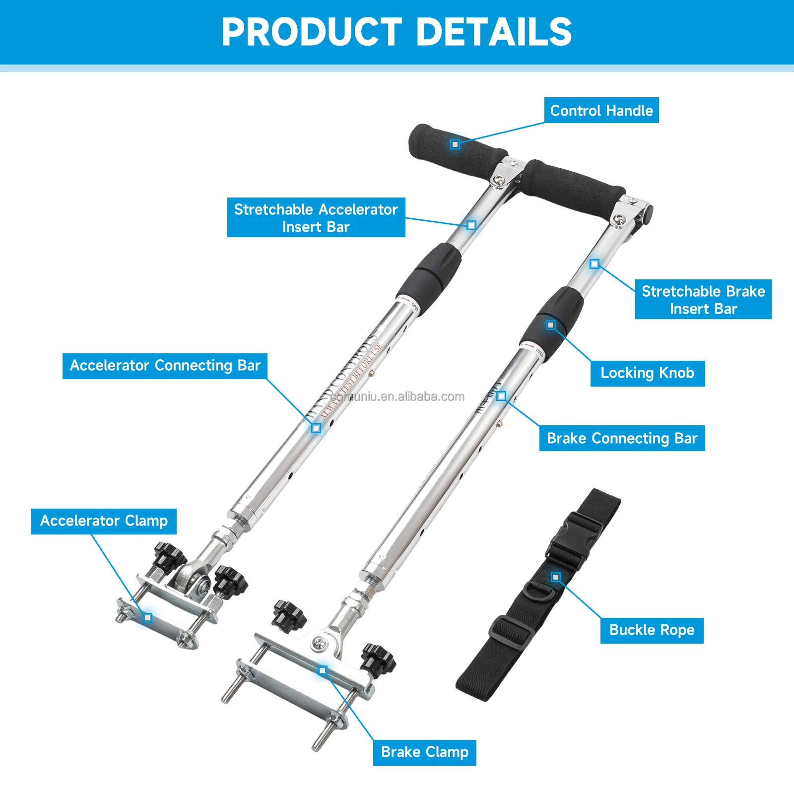 Hand Control Device - Easy Installation for Disabled Drivers