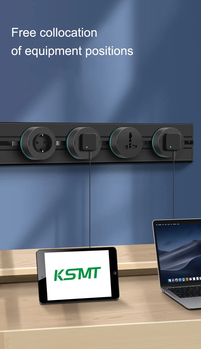 Kaisi 32a Socket Track 8000w Power Track With Smart Socket Wall Mounted ...