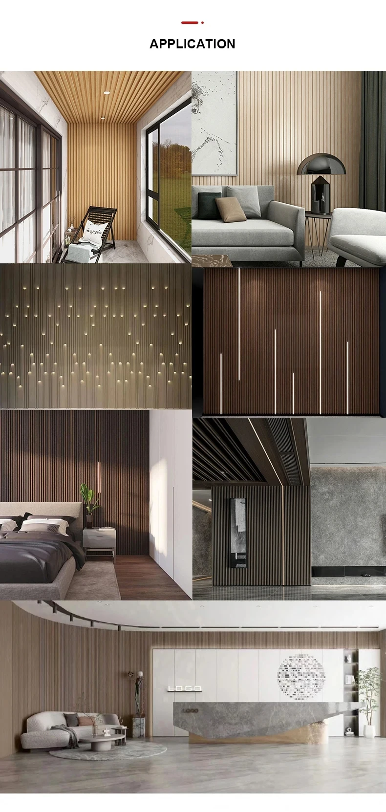 Modern Design Eco-friendly Pvc Wall Panel Fluted Solid Core Wpc Wooden ...