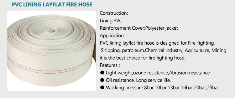 Rubber Fire Extinguisher Fire Fight Delivery 8 Inch Lay Flat Air Pvc ...