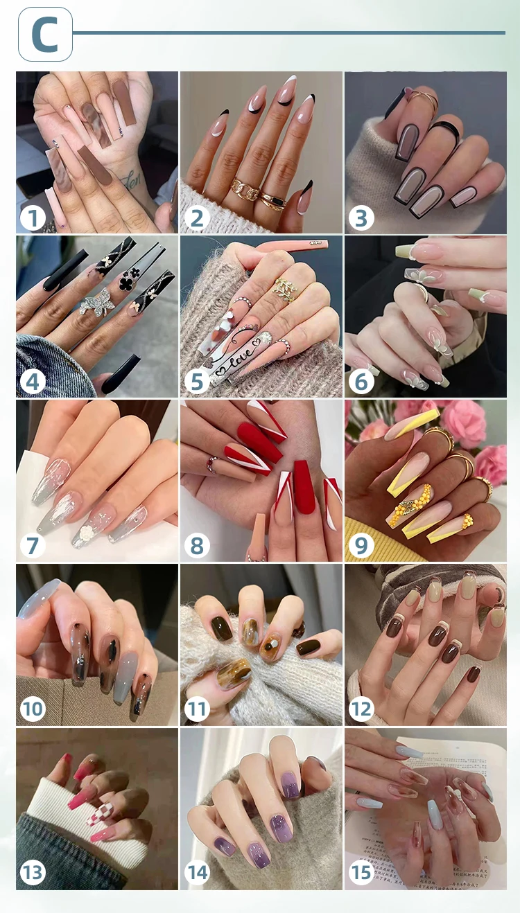 Nails Wear Armor Nail Patch Press Manicure Tablets Artificial ...