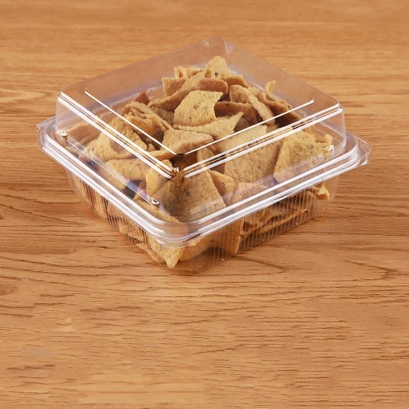 Transparent Disposable Square Plastic Pastry Boxes Food Cake Storage ...