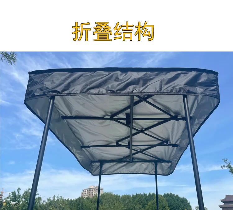 Portable Food Stall Wagon - Foldable Utility Cart