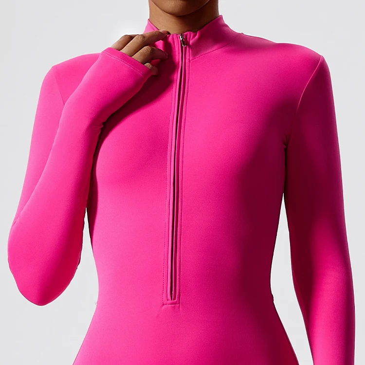 Hingto Custom 80% Nylon 20% Spandex Women Gym Fitness Jumpsuit