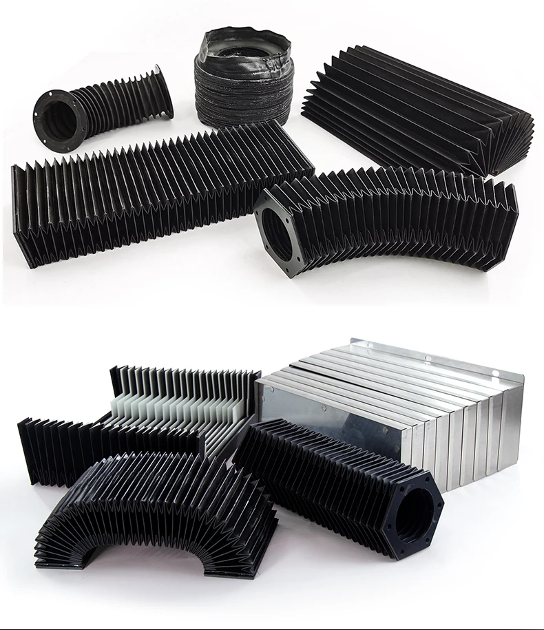 Flexible Retractable Machine Guarding Plastic Bellows Cover Protection ...