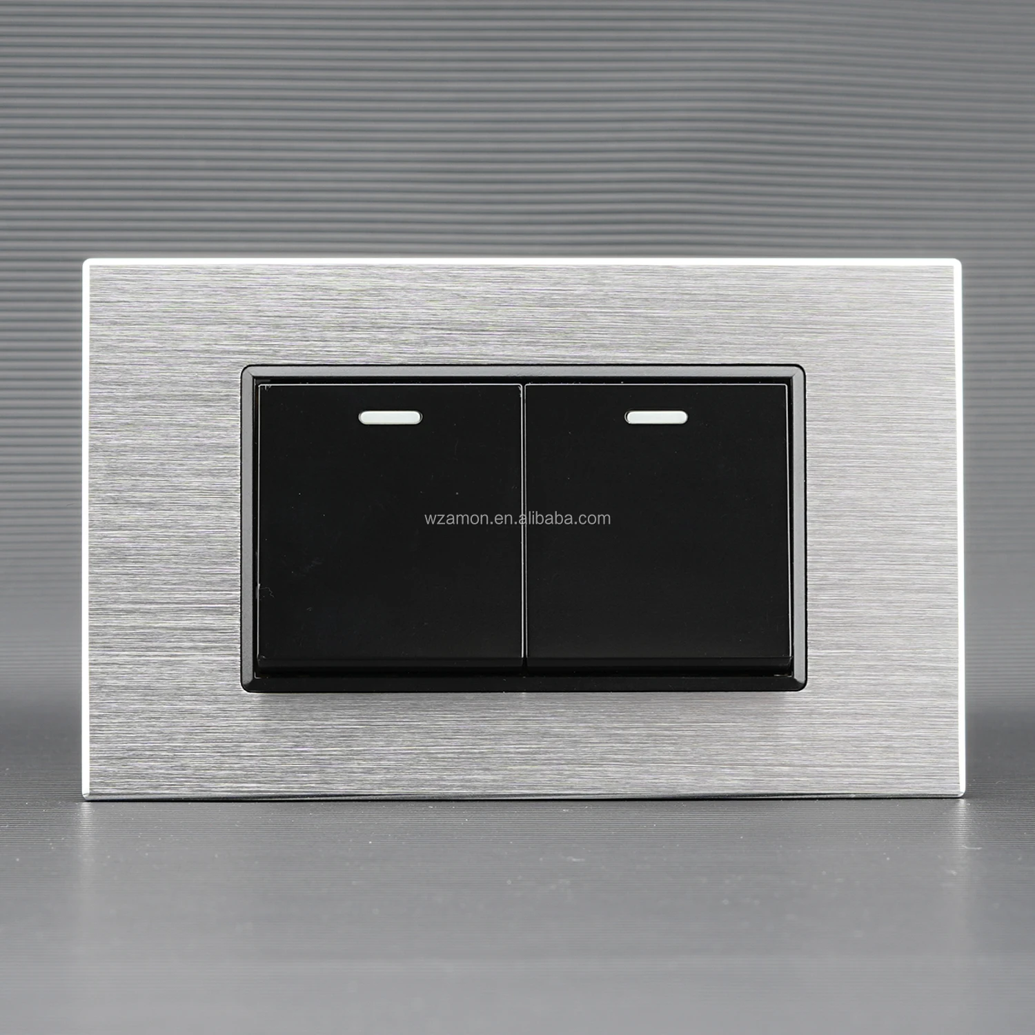 Luxury Modern Wall Light Switch Electric Home 118 Black Aluminum Switch ...