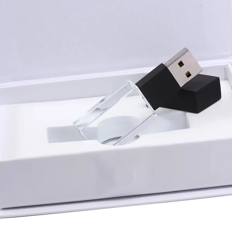 Customized Glass Crystal Usb 8gb 16gb 32gb Wedding Gifts Flash Drive ...