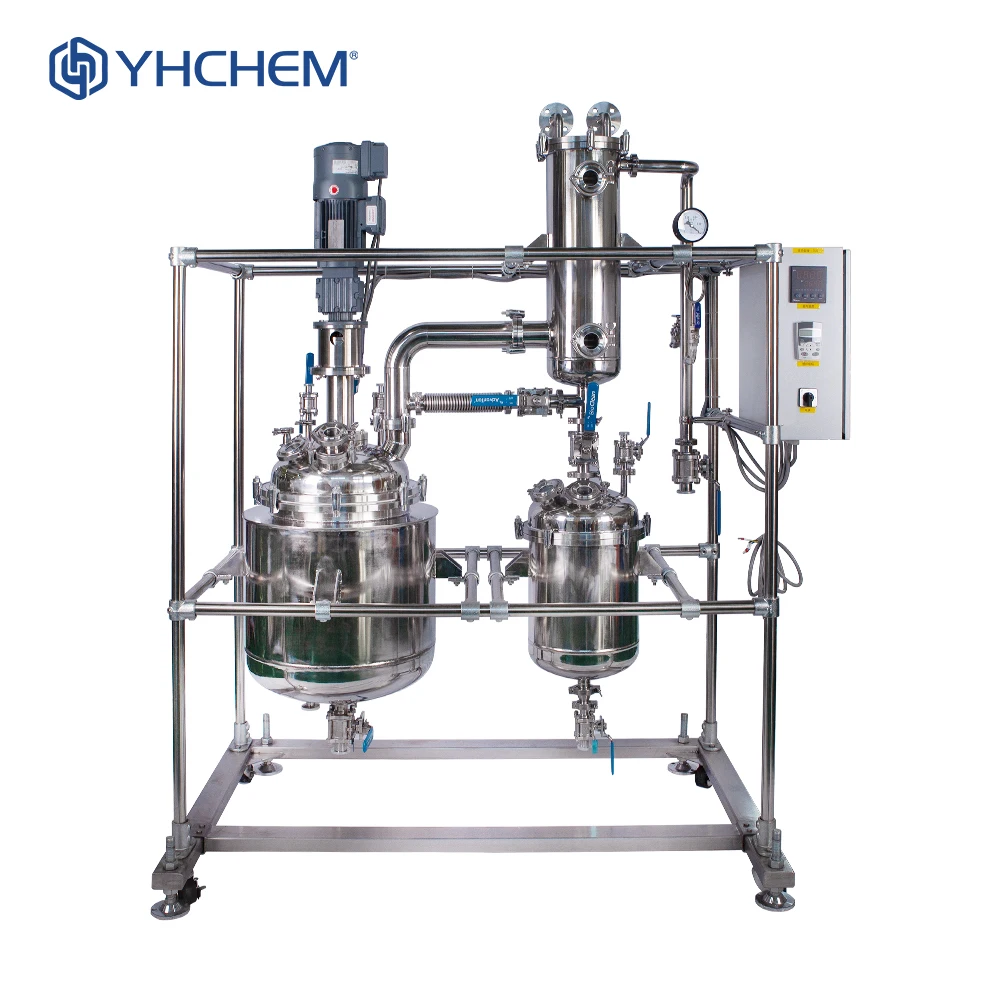 Laboratory stainless steel chemical reactor 20l with large area ...